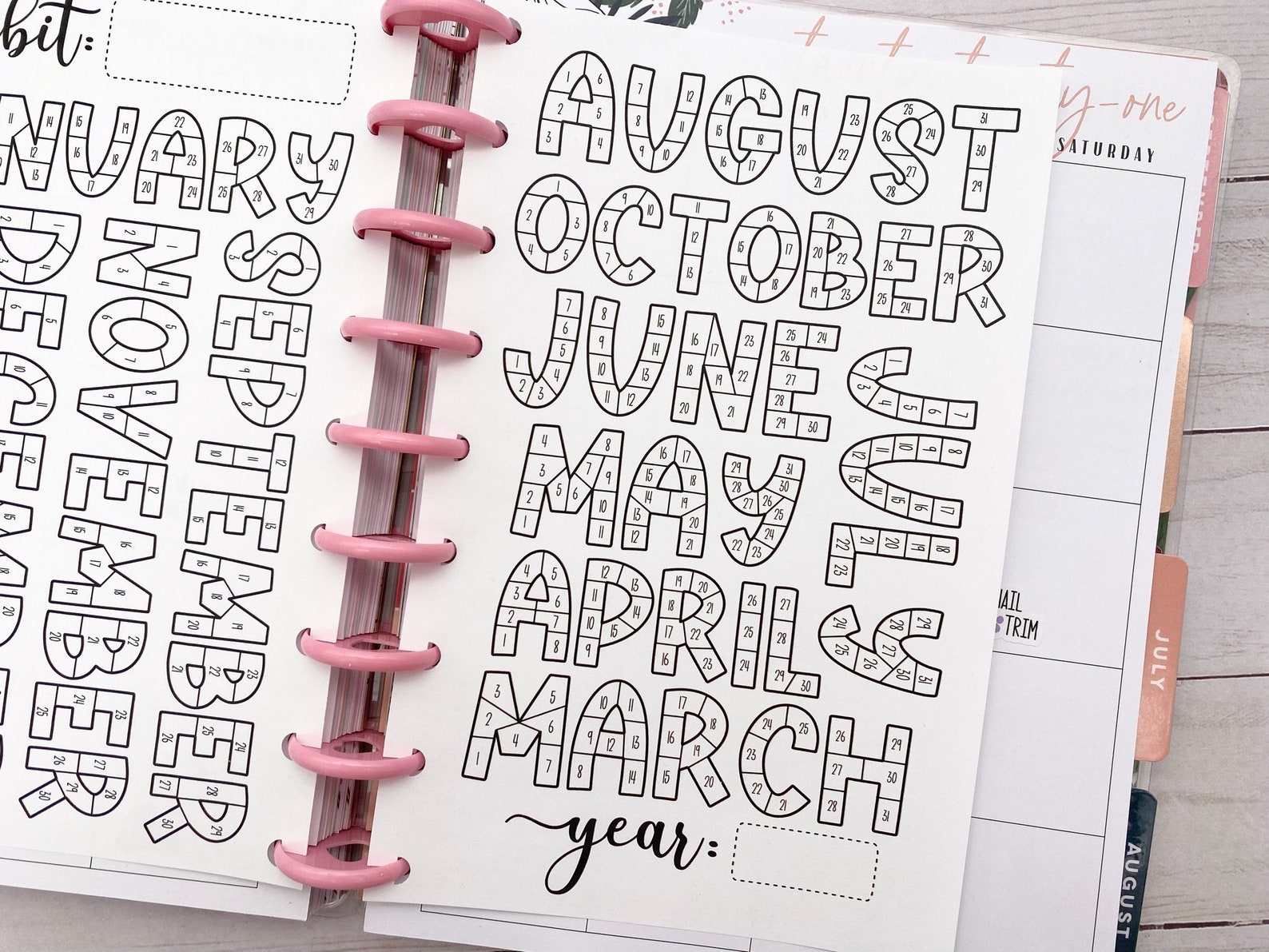 Habit Tracker Coloring Sheet, Month Habit Tracker Coloring Planner ...