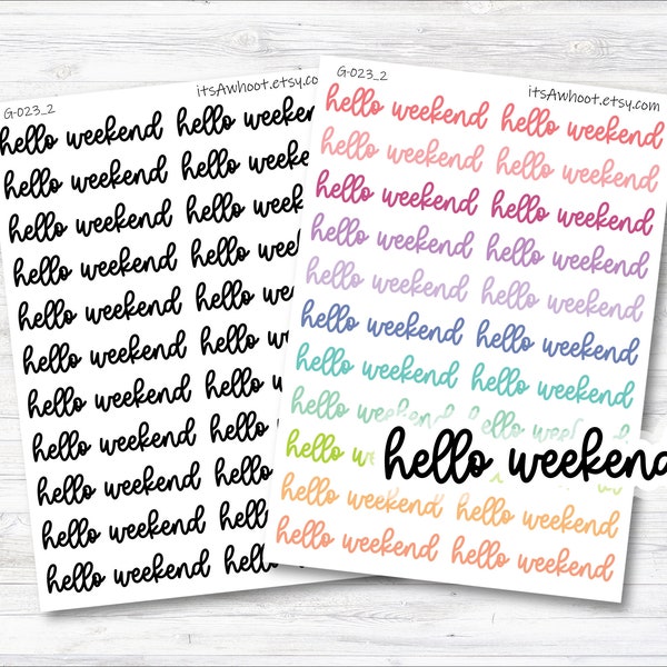 Weekend Sticker - Etsy