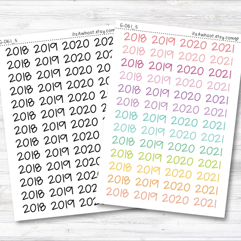 2020 Stickers - Etsy