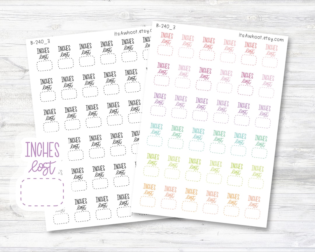 Inches Lost Stickers, Inches Lost Planner Stickers (B240_3) - Etsy