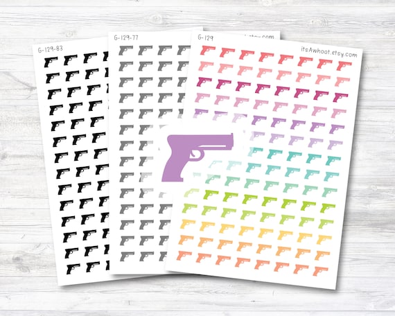 Gun Stickers Shooting Range Planner Stickers Gun Cleaning | Etsy