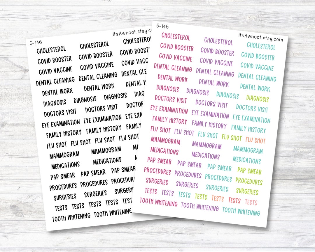All Things Medical Script Stickers (G146) - Etsy