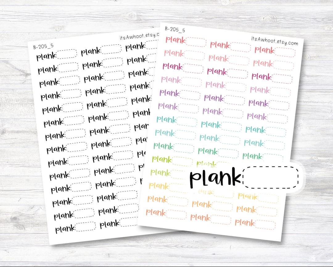 Plank Stickers, Plank Script Planner Stickers (B205_5) - Etsy