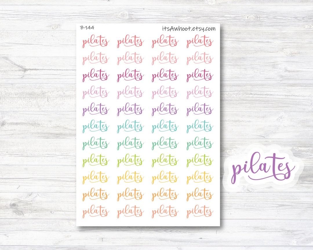 Pilates Script Stickers, Pilates Planner Sticker (B144) - Etsy