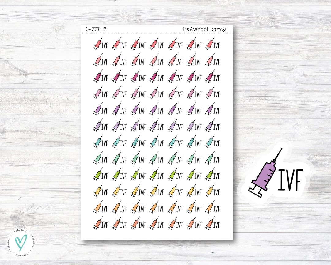 IVF Syringe Stickers Doodle Planner Stickers (G277_2) - Etsy