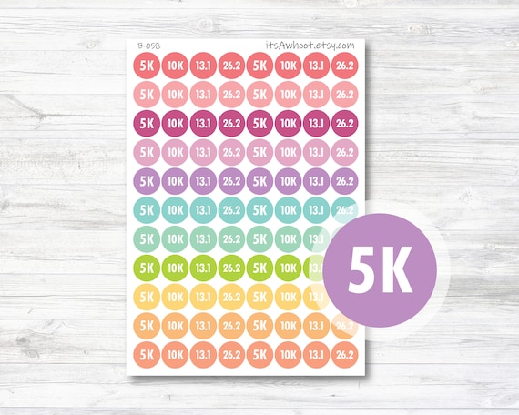 5K 10K 13.1 26.2 Stickers Race Stickers Marathon - Etsy
