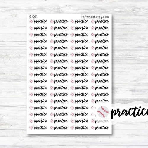 Mini Baseball Planner Stickers Erin Condren Kikki K | Etsy