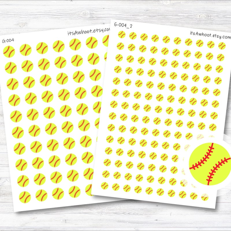 Softball Sticker - Etsy
