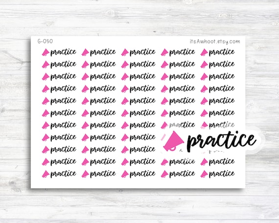Cheerleading Practice Script Planner Stickers G050 - Etsy