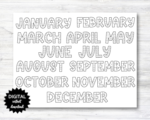 Habit Tracker Coloring Sheet Printable Month Habit Tracker - Etsy