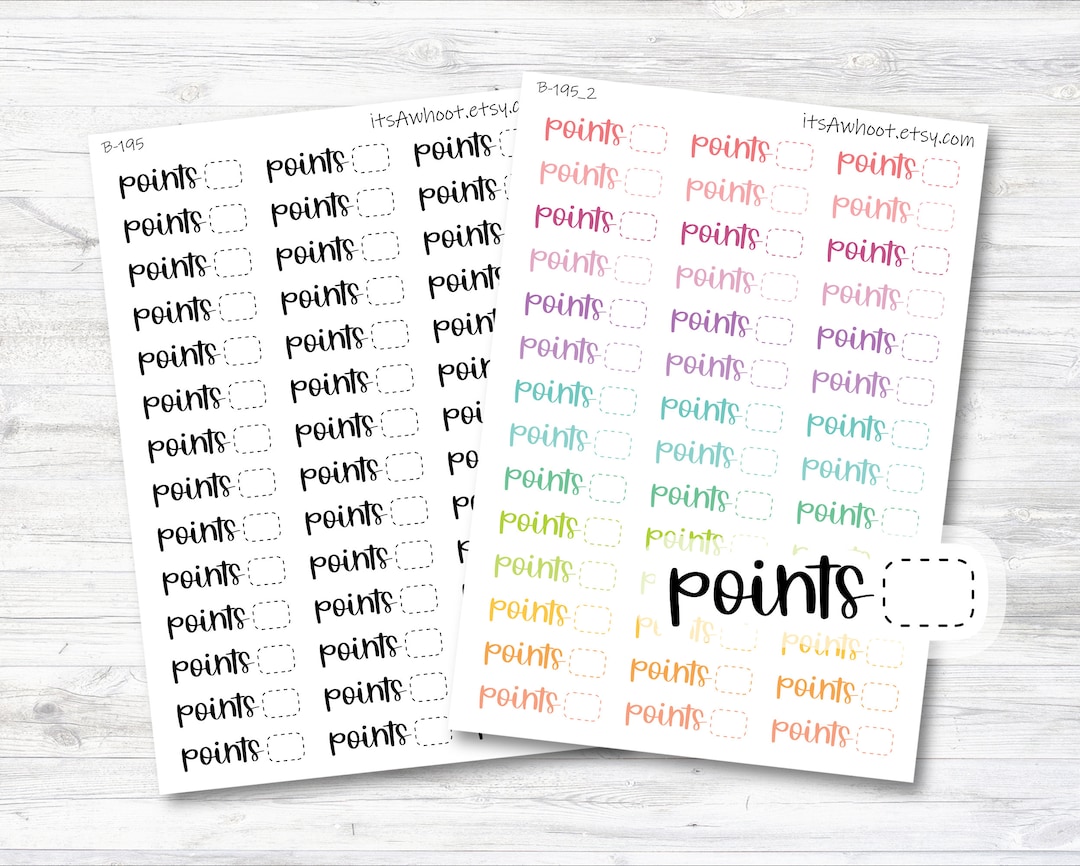 Points Stickers (B195) - Etsy