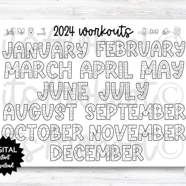 Coloring 2024 Calendar Sheets - Etsy UK