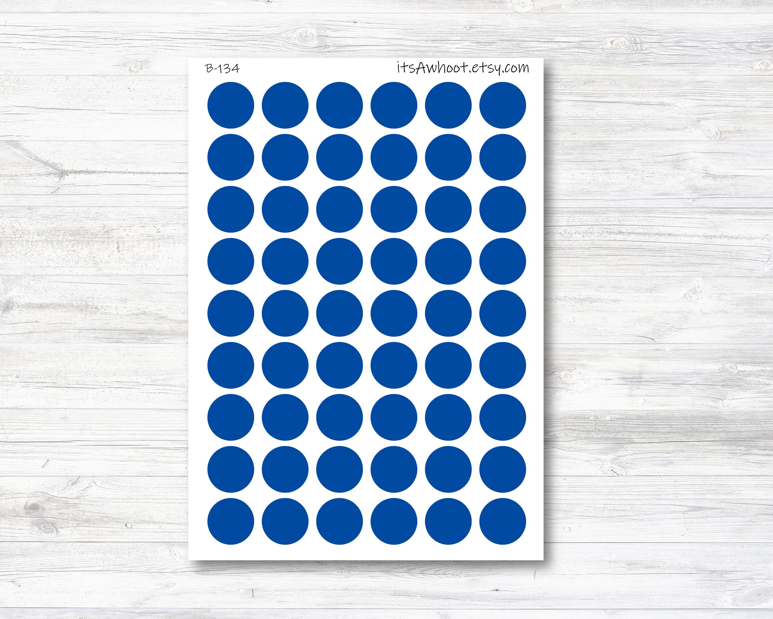 MediumSet of 54 B134 Blue Dot Stickers Weight Watchers Weekly Planner ...