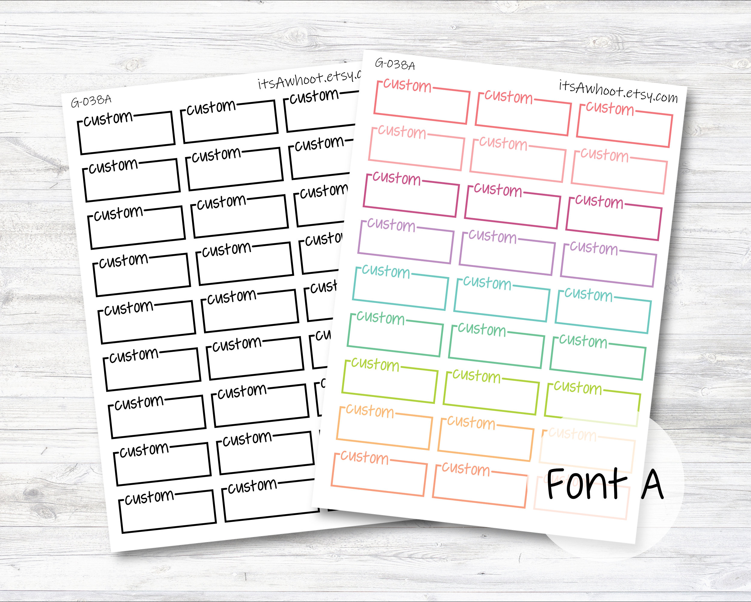 Personalized Script Box Label Planner Stickers With Your | Etsy