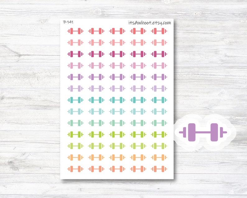 Weight Lifting Planner Stickers Barbell Stickers Weight - Etsy