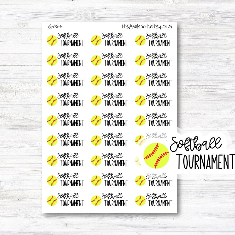 Softball Sticker - Etsy