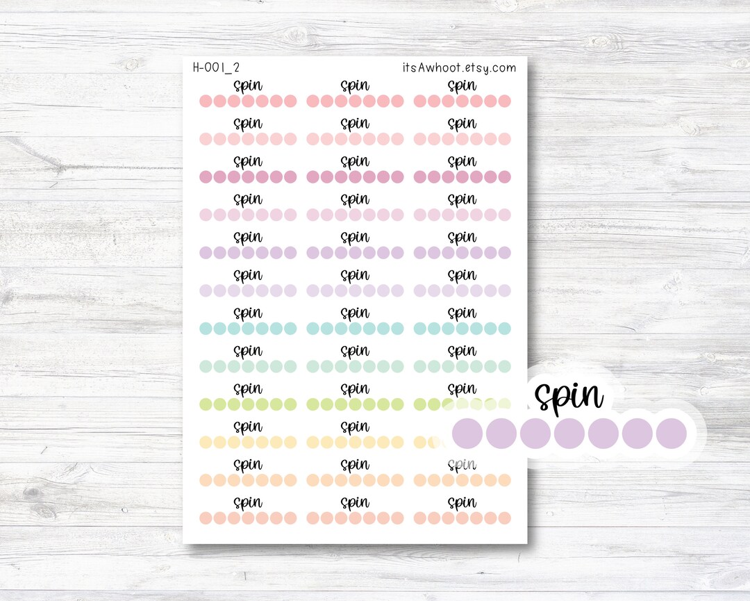 Spin Daily Habit Tracker (H001_2) - Etsy