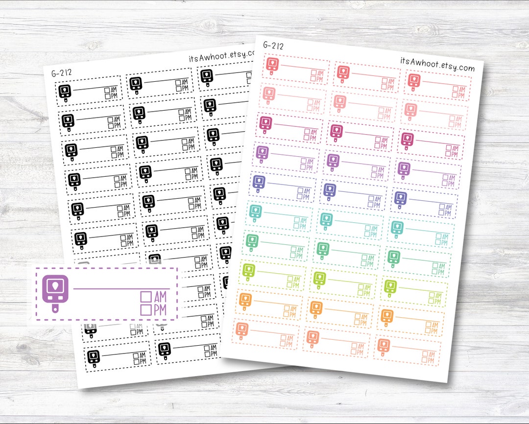 Blood Sugar Monitoring Stickers, Blood Sugar Tracking Planner Stickers ...