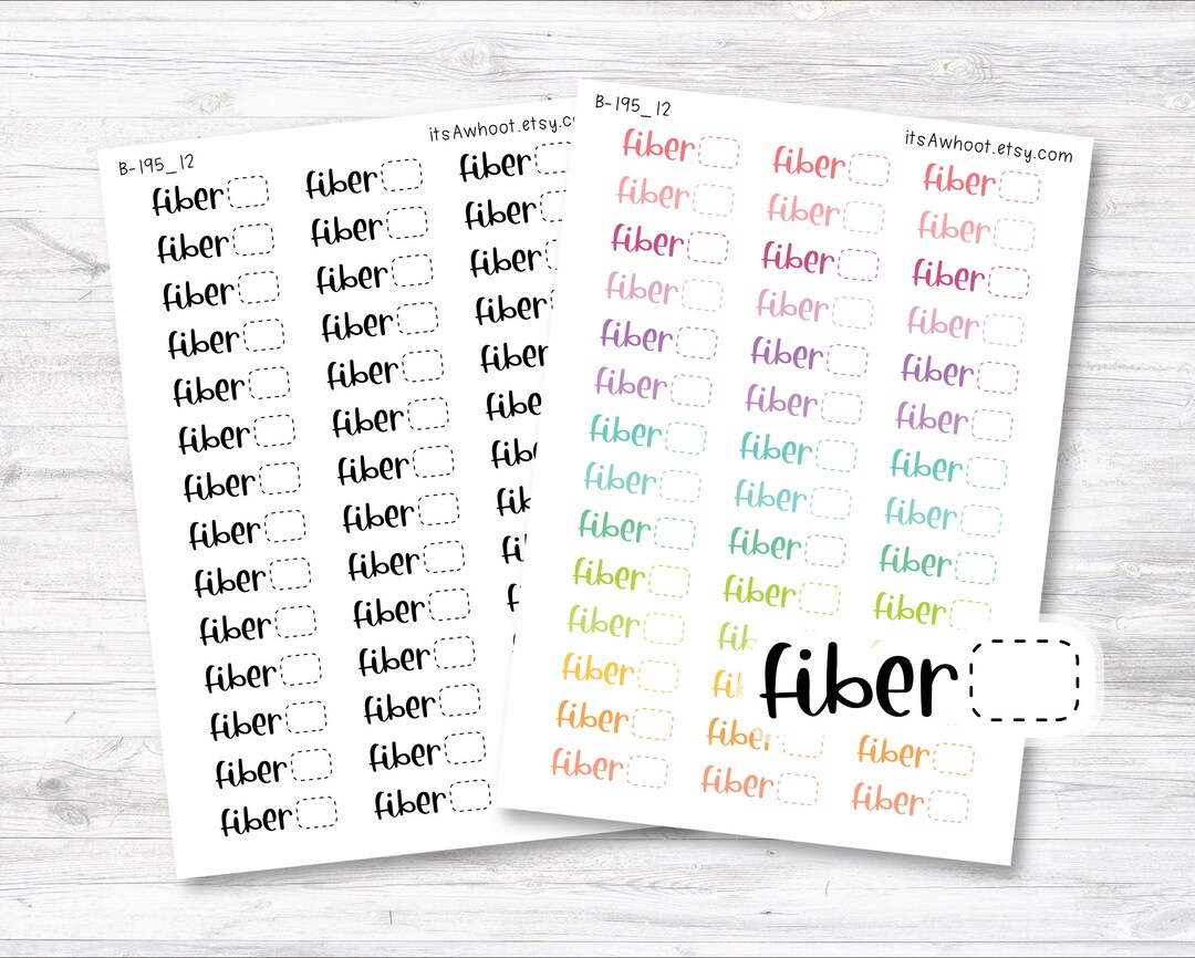FIBER Stickers, Fiber Script Planner Stickers (B195_12) - Etsy