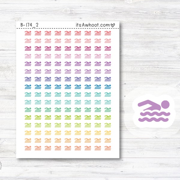 Swim Stickers - Etsy