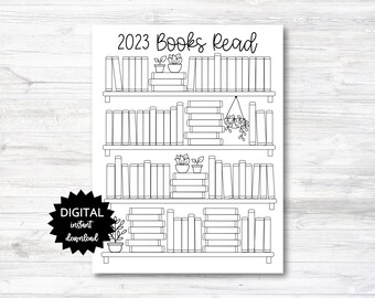 2023 Book Tracker Printable - Etsy