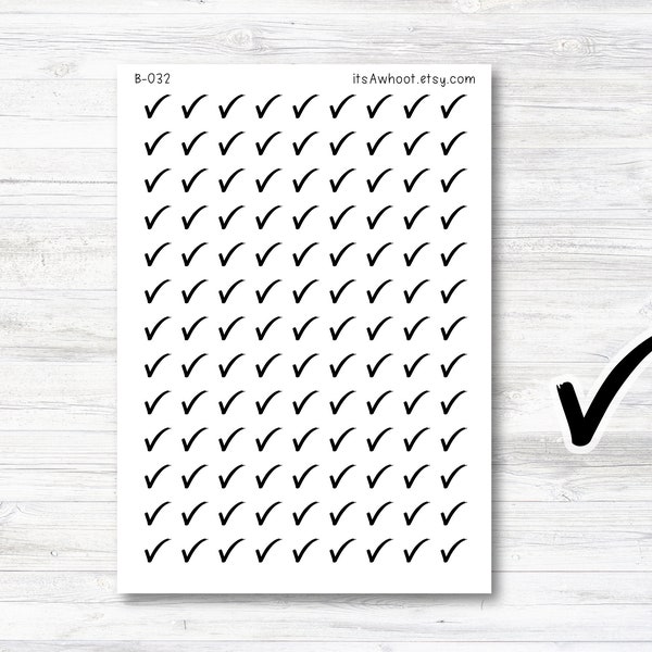 Check Mark Stickers - Etsy