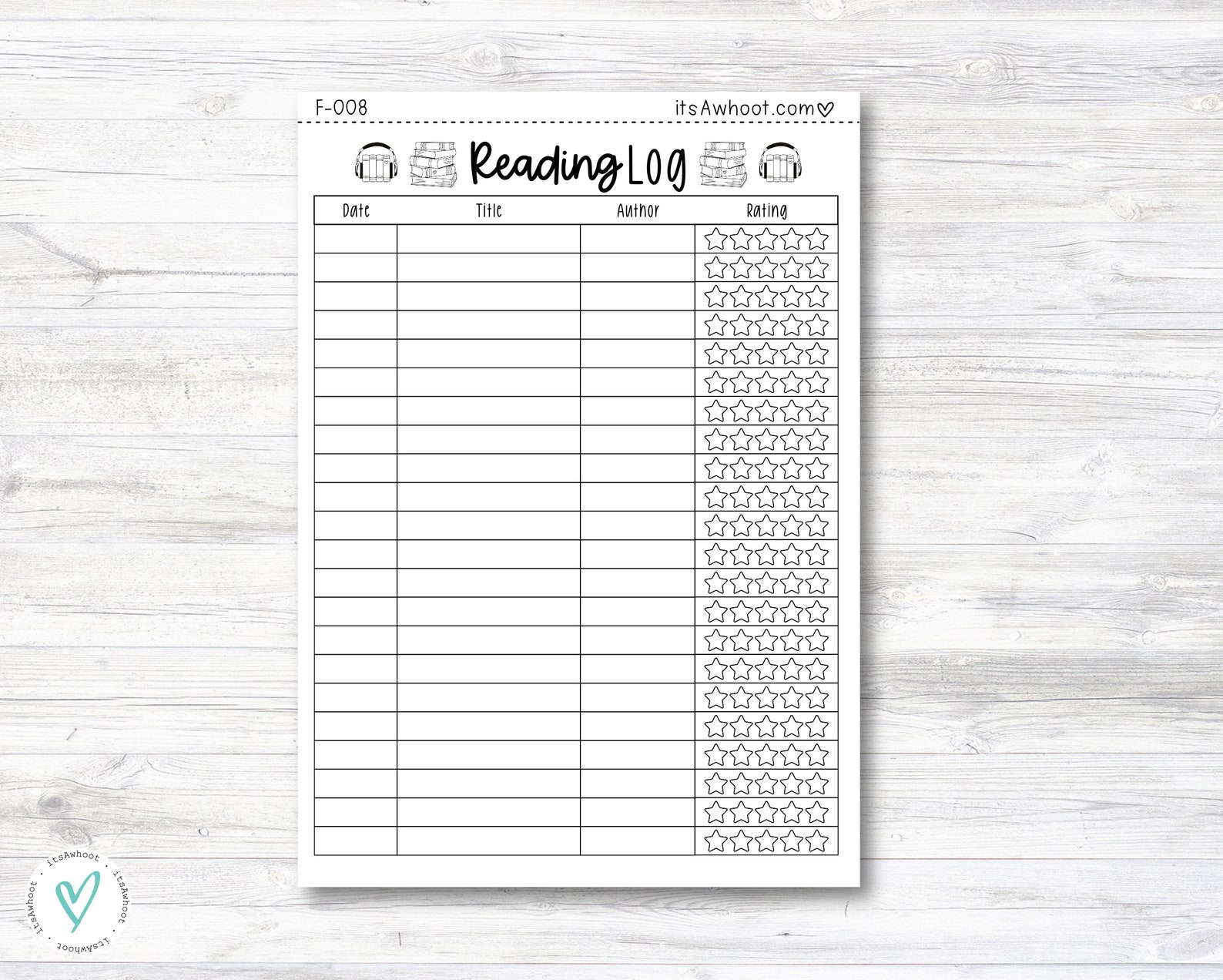 Dashboard Reading Log Sticker (F008) - Etsy
