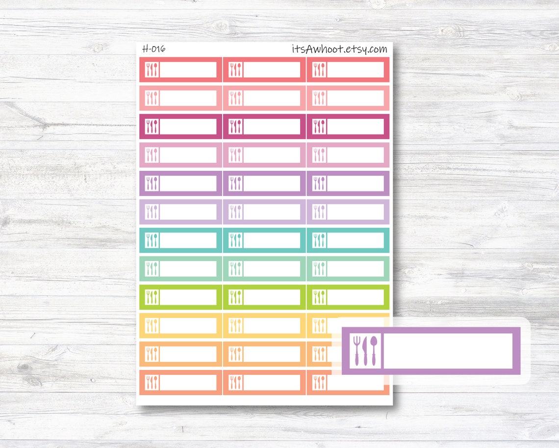 Meal Label Stickers (H016) - Etsy