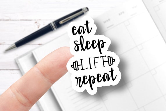 Eat Sleep LIFT Repeat Individual Sticker / Single Sticker | Etsy