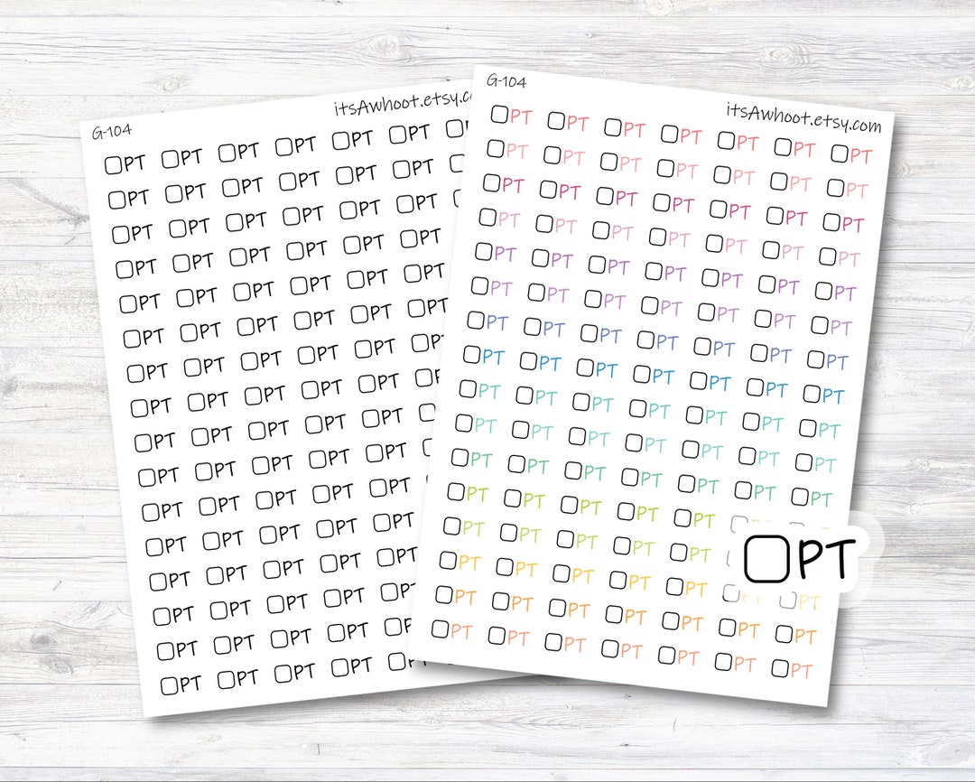Physical Therapy Stickers With Checkbox, PT Planner Stickers, Physical ...