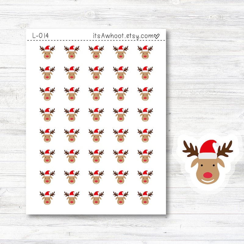 Small Reindeer Decals - Etsy