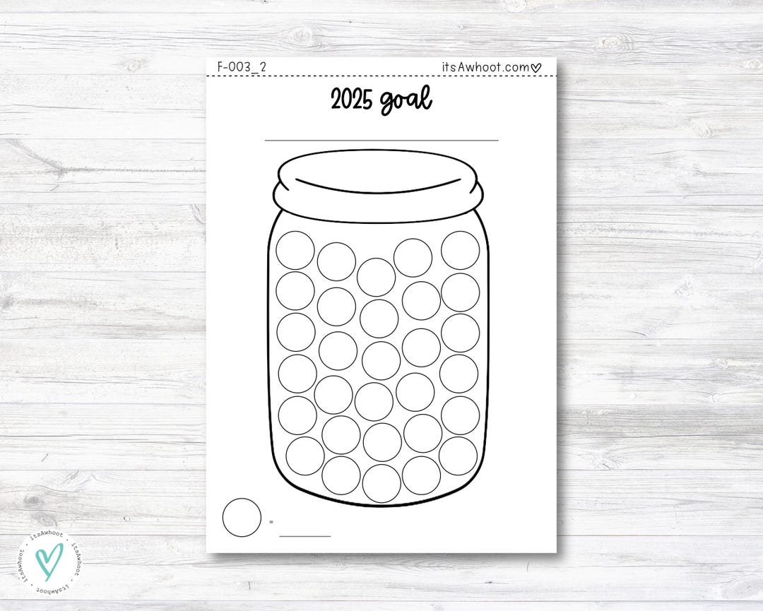 2025 Goals Mason Jar Dashboard Sticker, Mason Jar Motivation Sticker ...