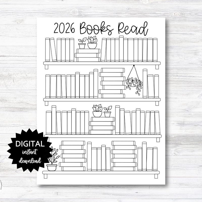2026 Books Read Printable - Etsy