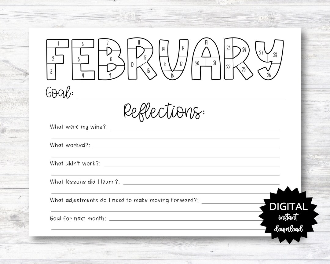 February Habit Tracker Coloring Sheet Printable, Month Habit Tracker ...