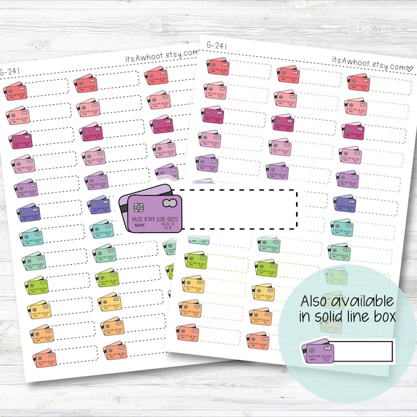 Card Stickers - Etsy