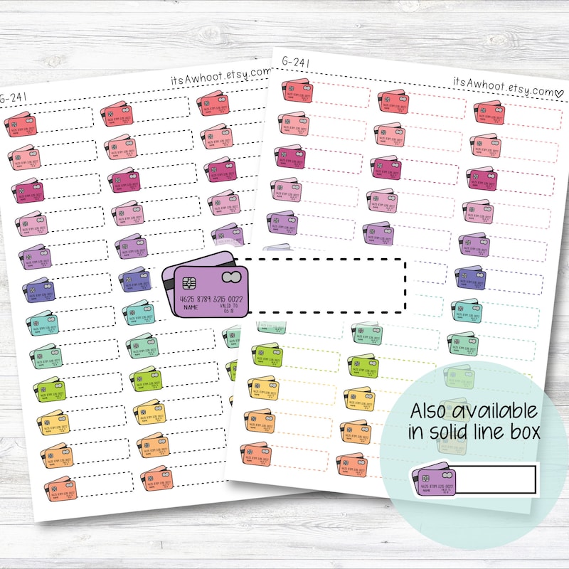 Card Stickers - Etsy