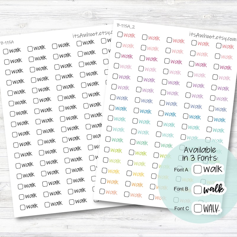 Walk Stickers - Etsy
