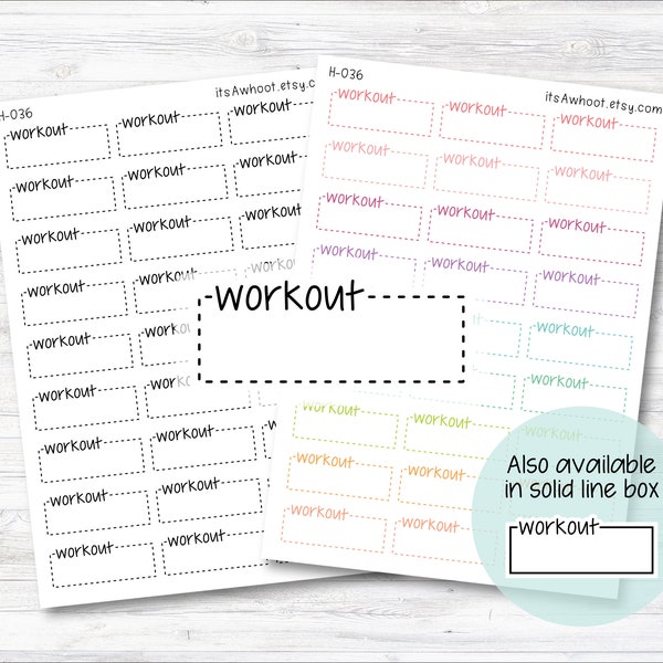 Workout Stickers - Etsy