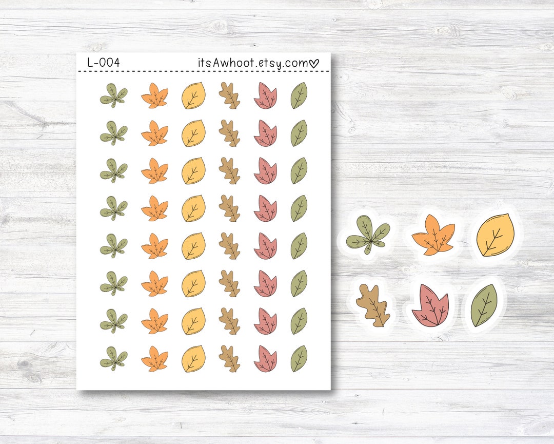 Fall Leaves Stickers - SMALL DECO SHEET .5" Stickers (L004) - Etsy