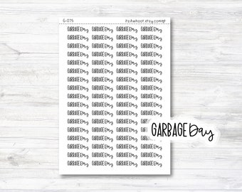 40 Cute Take Out Trash/recyling Planner Stickers - Etsy