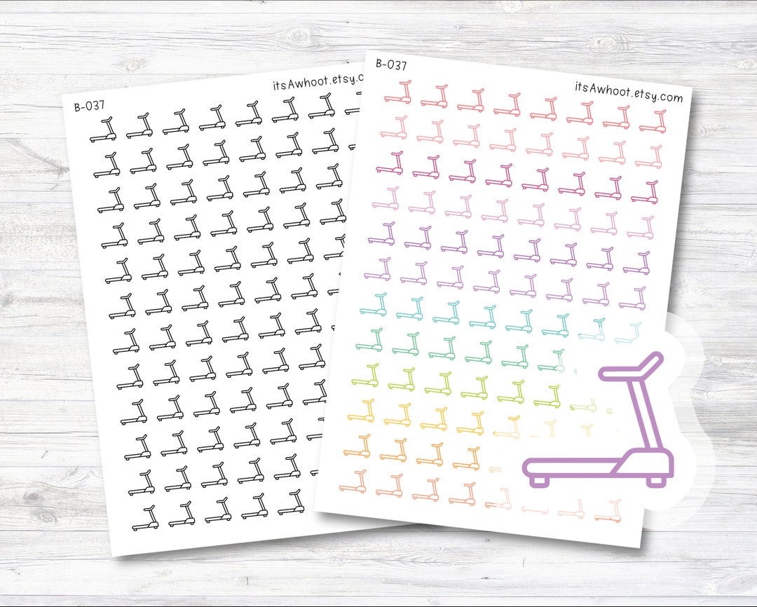 Treadmill Planner Stickers, Treadmill Icon Sticker (B037) - Etsy
