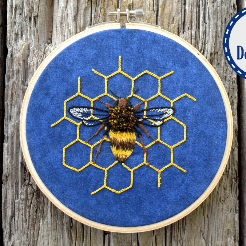 Bee Embroidery - Etsy