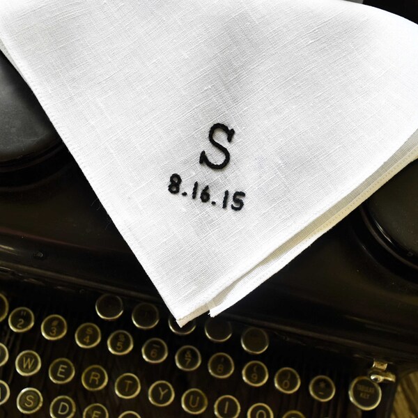 Monogrammed Pocket Square - Etsy