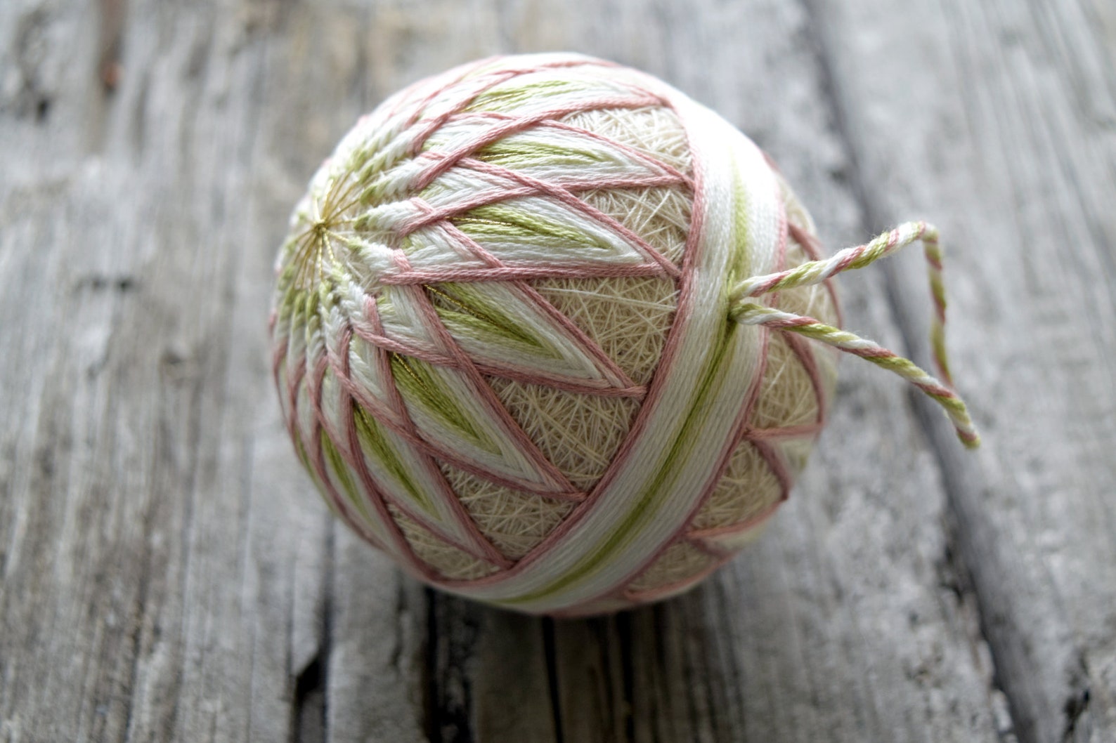 Allium Temari Traditional Japanese Temari Ball Kiku Pattern - Etsy