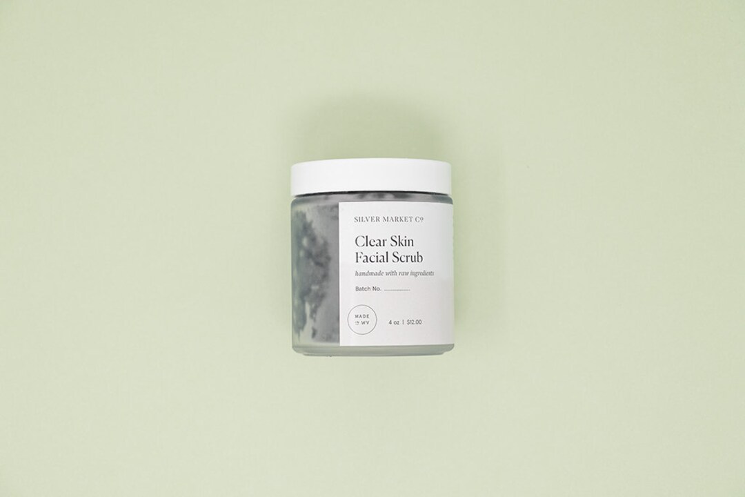 CLEAR SKIN Face Scrub Acne Scrub Made With Aloe and - Etsy