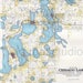 Hand Painted Map of Chisago Lakes Minnesota 1888 / Vintage - Etsy