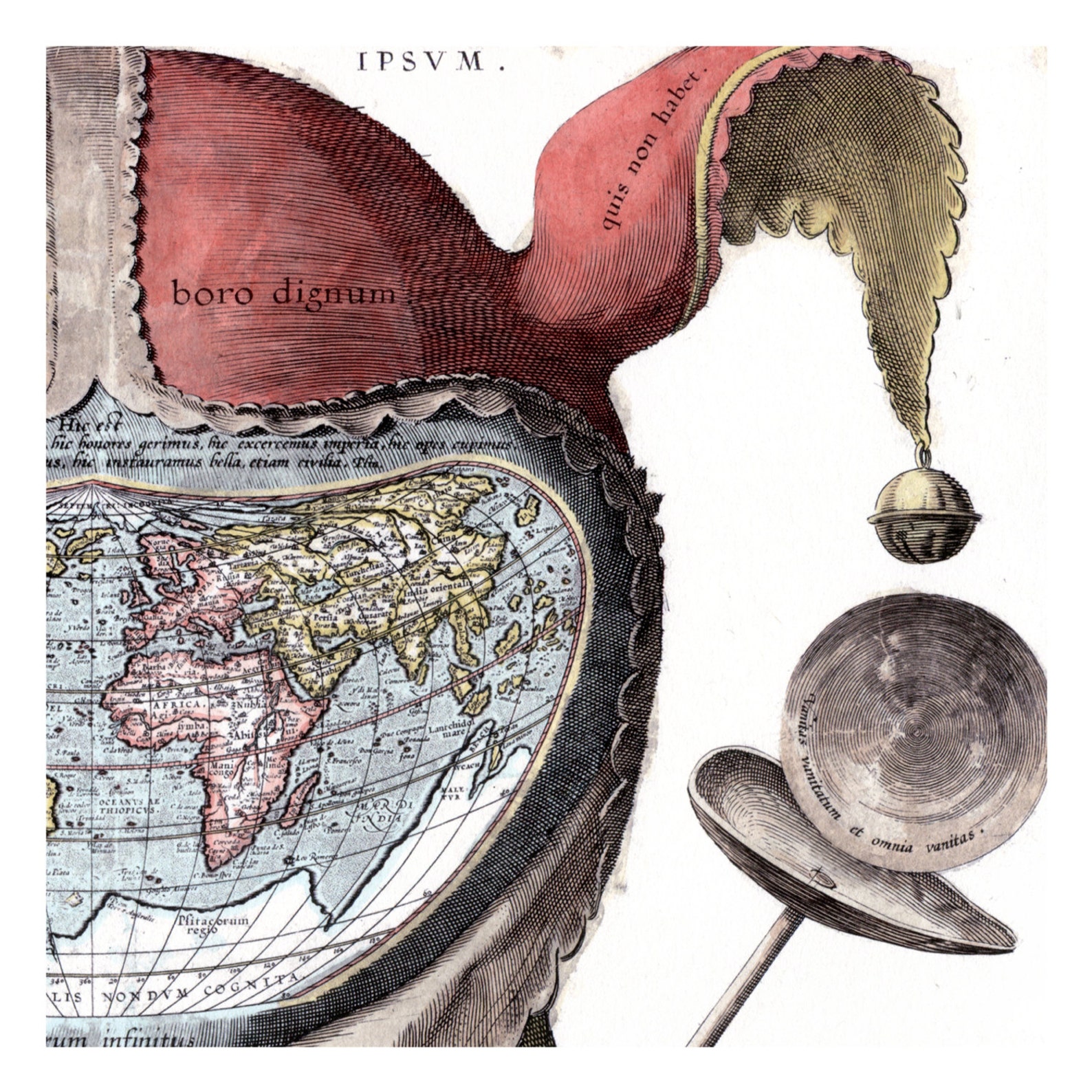 Hand Painted 'fool's Cap' Map of the World Circa - Etsy