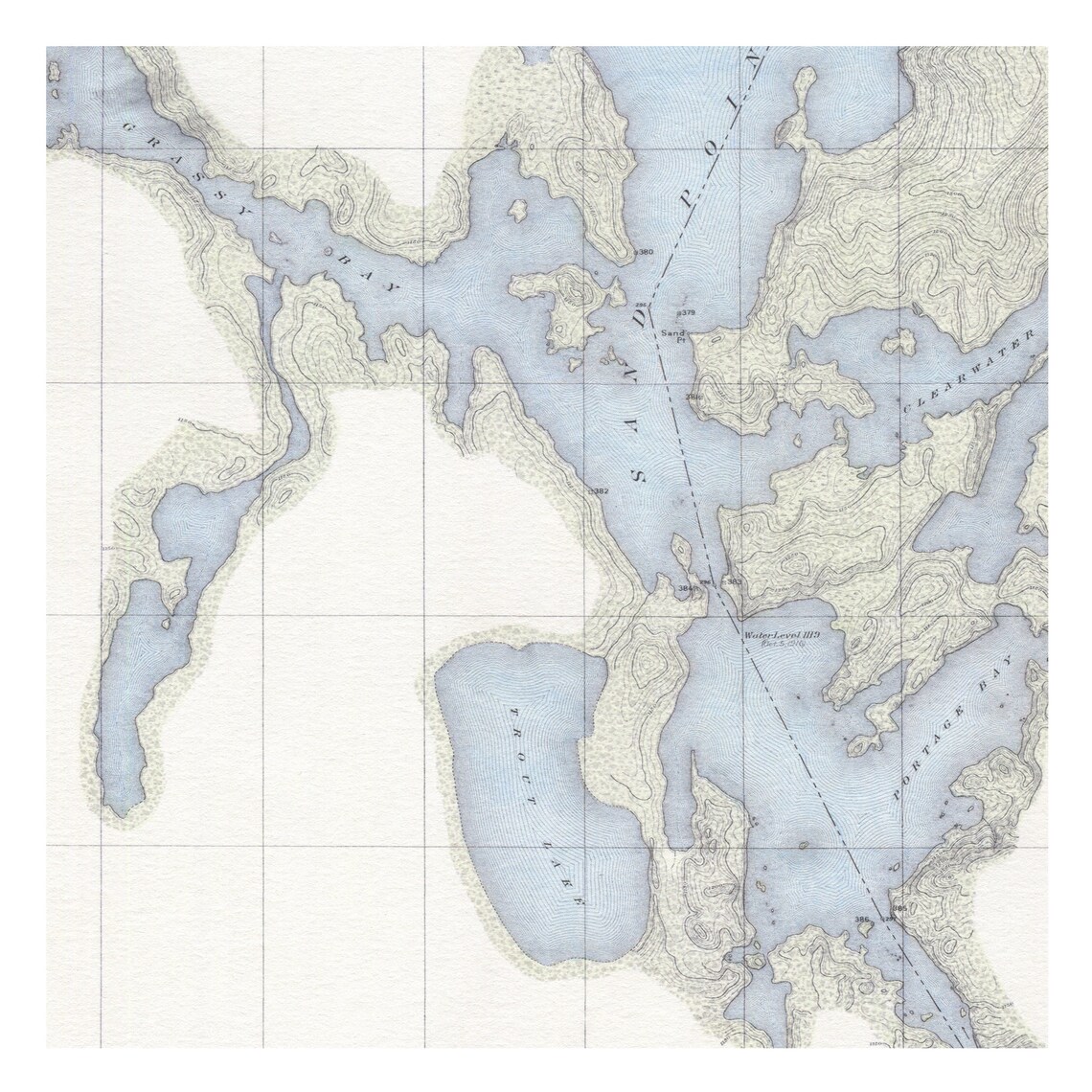 Hand Painted Map of Sand Point Lake Namakan Lake 1928 / BWCA | Etsy