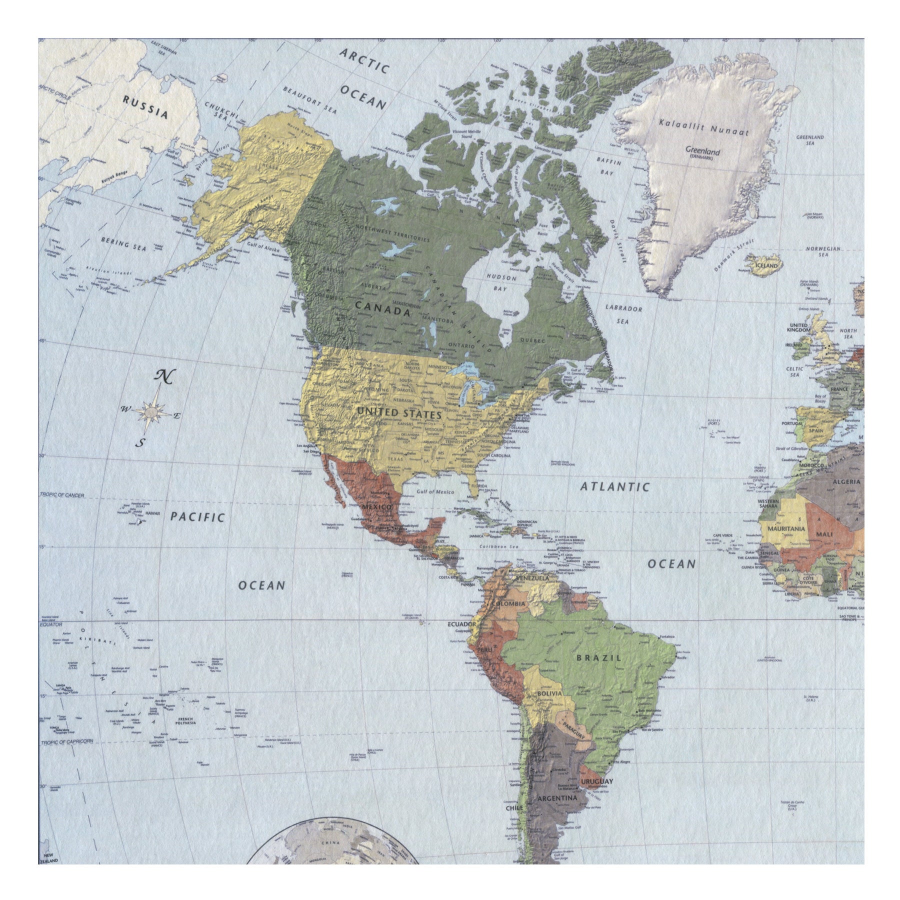 This is a Hand Painted Modern Map of the World, Political Map of the ...