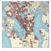 Hand Painted Map of Seattle, Washington, 1890 / Retro Seattle Map ...